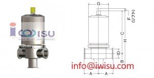Osaka Pneumatic T type Diaphragm Valves - NBS-T-PSS